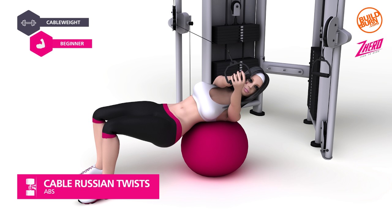 Abs Cable Russian Twists - YouTube