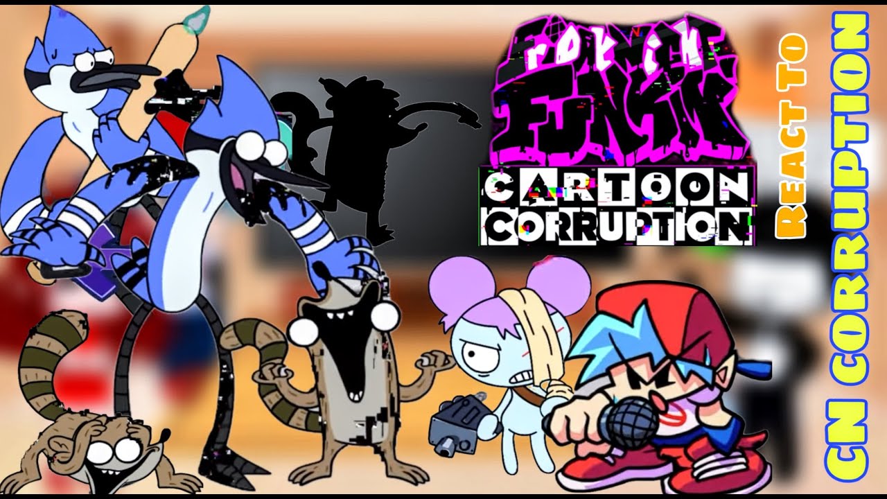 Mordecai & Rigby || Fnf React To Cartoon Corruption DEMO || Come Learn ...