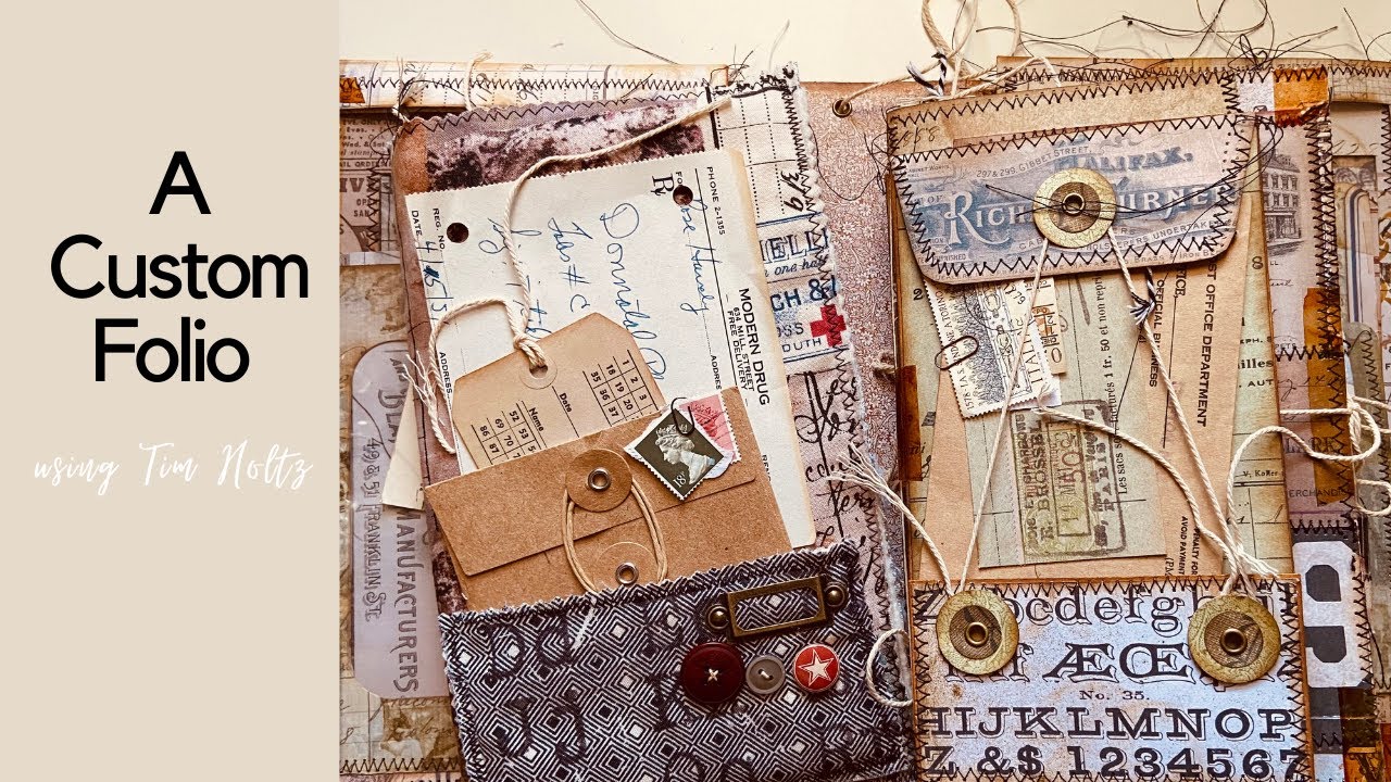 A Custom Folio Using Tim Holtz - YouTube