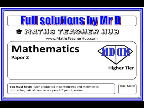 GCSE Maths Edexcel Predicted Higher paper 2 MathsTeacherHub.com- Full ...