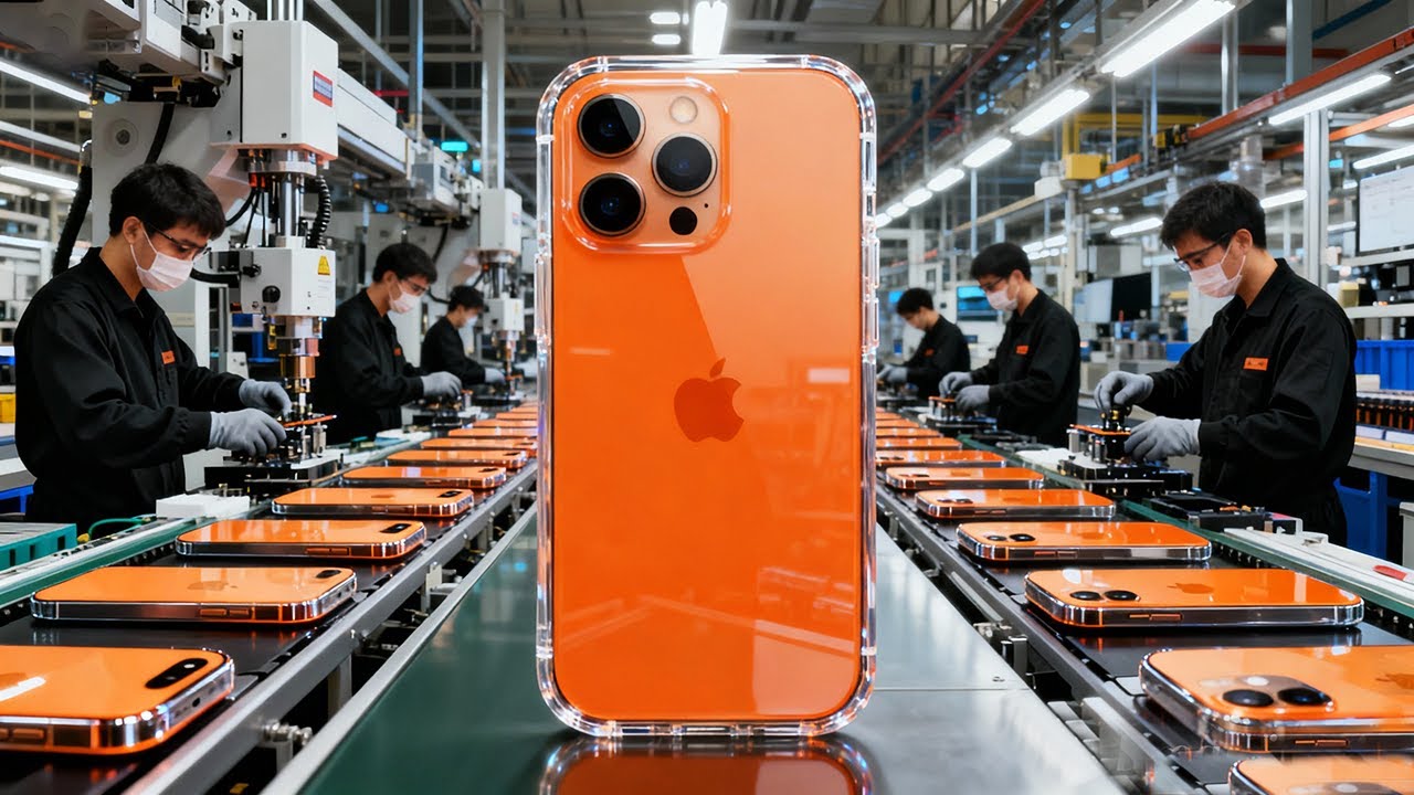 Inside the Apple Factory: Manufacturing the Orange Titanium iPhone 17 ...