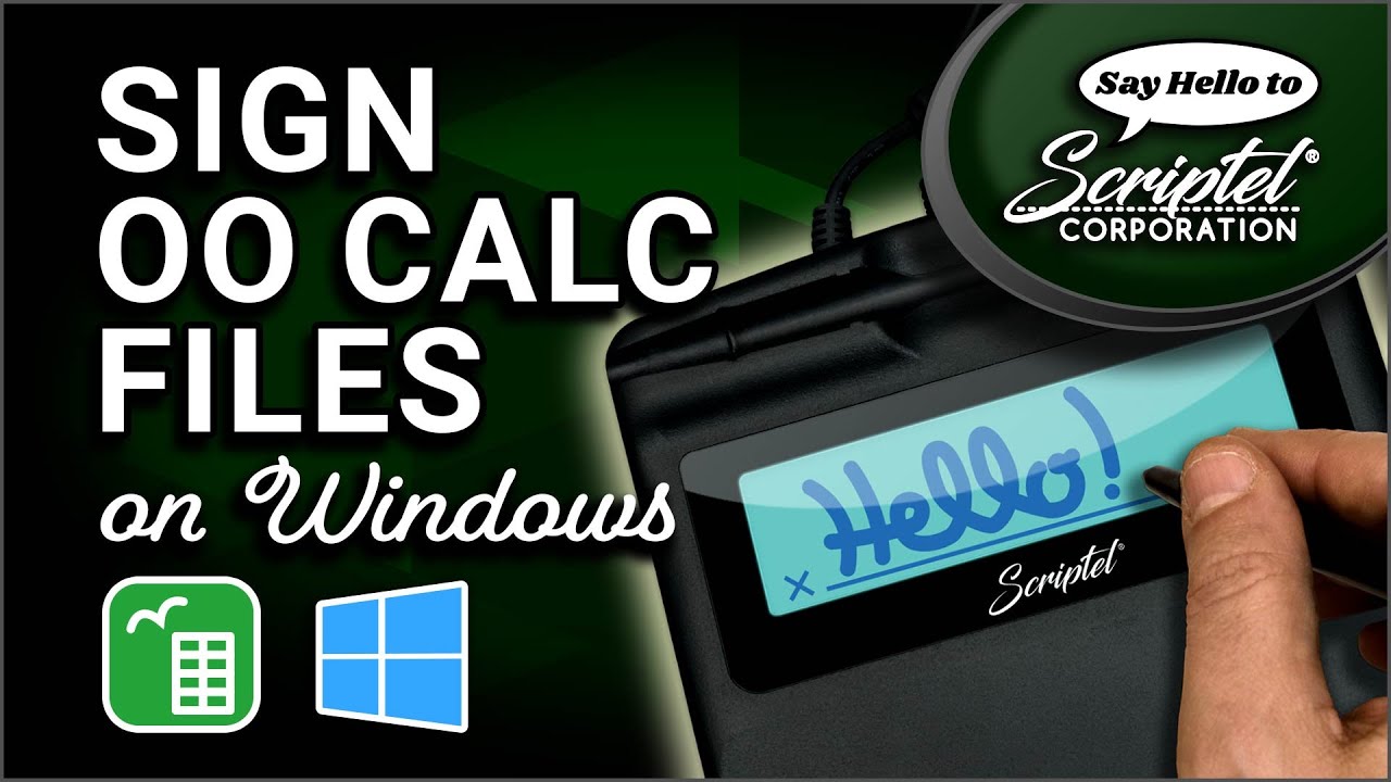 Installing ScripTouch OpenOffice Calc Plugin and Signing a Spreadsheet on Windows - YouTube