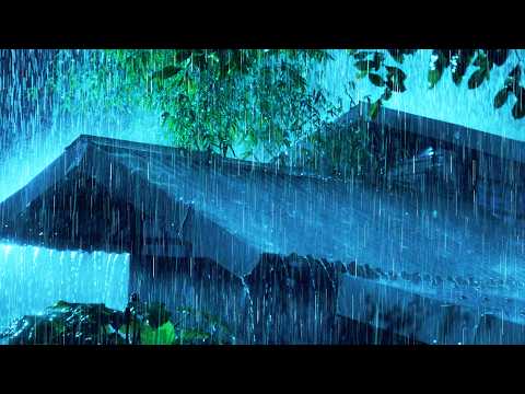 Tormenta de Lluvia Nocturna con Truenos Suaves para un Descanso Largo y Continuo