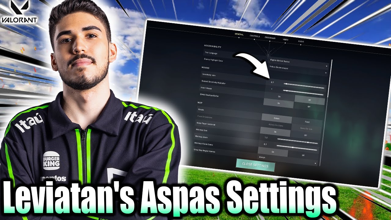 A Guide Leviatan's Aspas Valorant Settings | Aspas Sensitivity And DPI ...