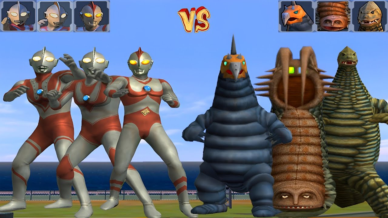 UFE3：Zoffy/Ultraman Jack/Ultraman 80 vs Bakishimu/Two-tailed monster ...