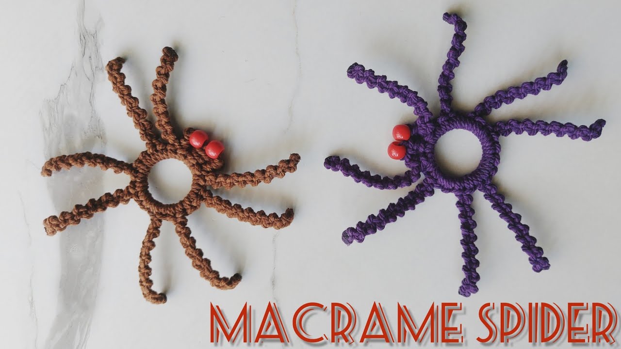 Macrame Spider Tutorial | Halloween Decoration | How to make Macrame ...