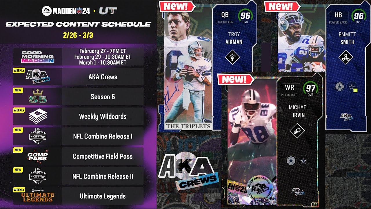 CONTENT SCHEDULE 2/26 - 3/3 SEASON 5, NFL COMBINE AN MORE | MADDEN 24 ...