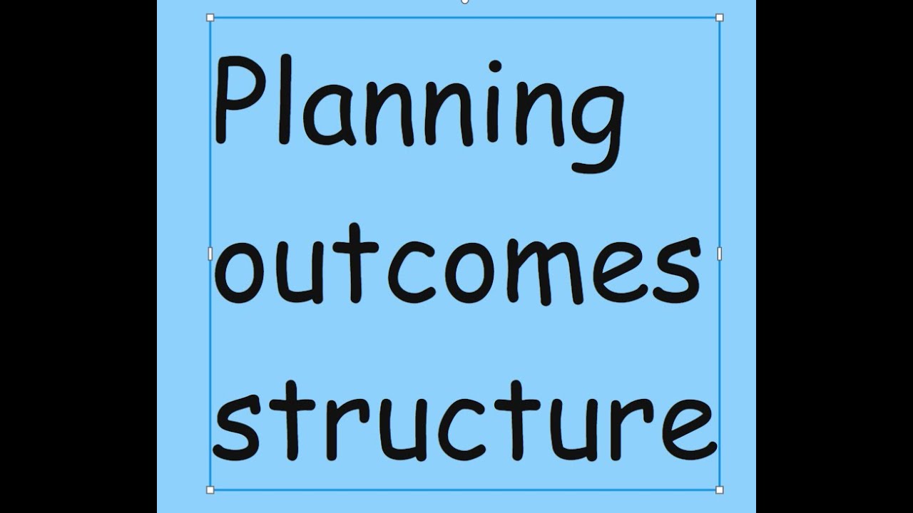 plan outcome structure - YouTube