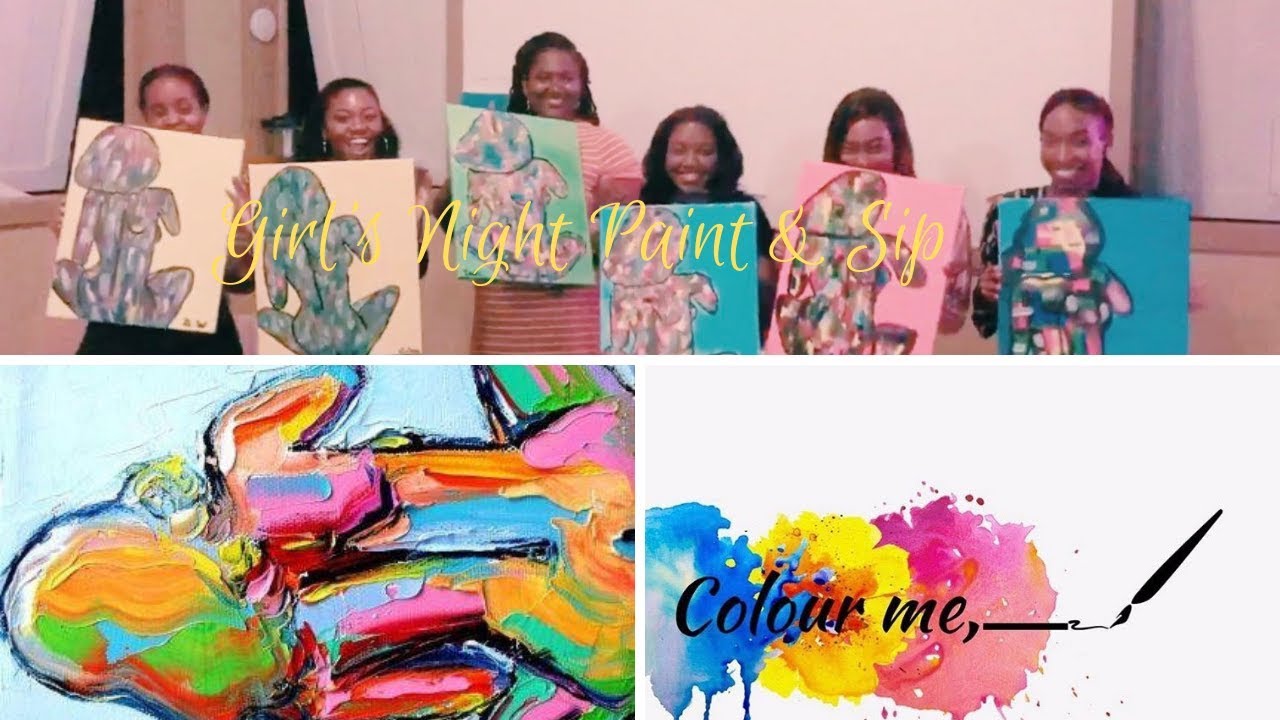 Girl's Night Paint & Sip | Winter Break Vlog #1 - YouTube