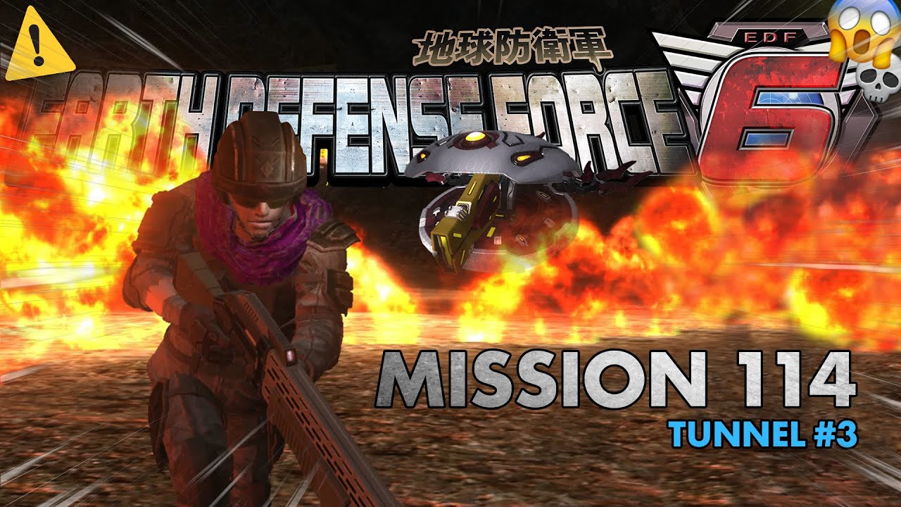 Earth Defense Force 6 - Mission 114 (English Version) - Tunnel #3 ...
