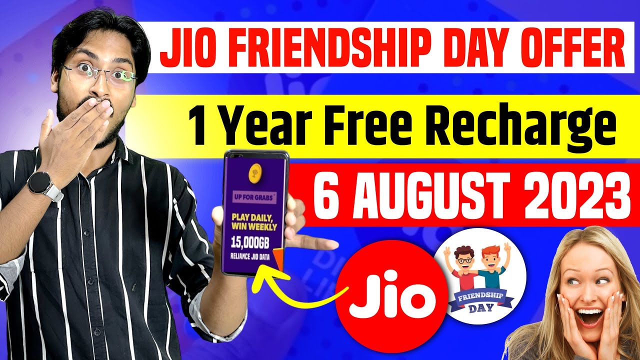 Jio Friendship Day Offer - 1 Year फ्री Recharge Offer | 1GB Data Offer ...