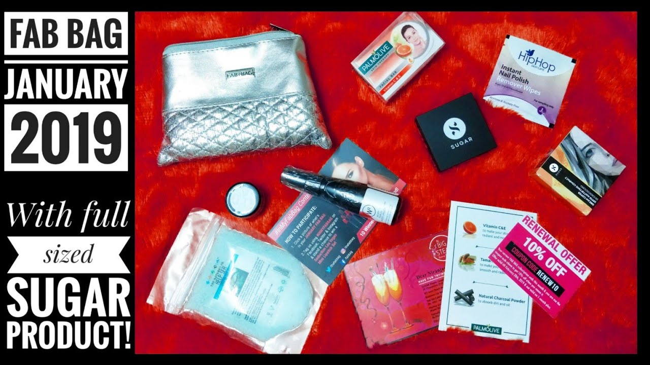 Fab Bag January 2019 |Full sized Sugar Makeup|10% Discount |599+ free ...