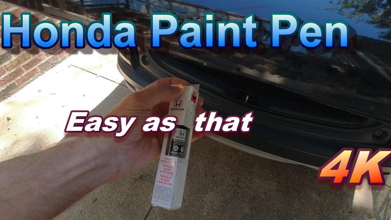 Honda Paint pen how simple to cover a chip - YouTube