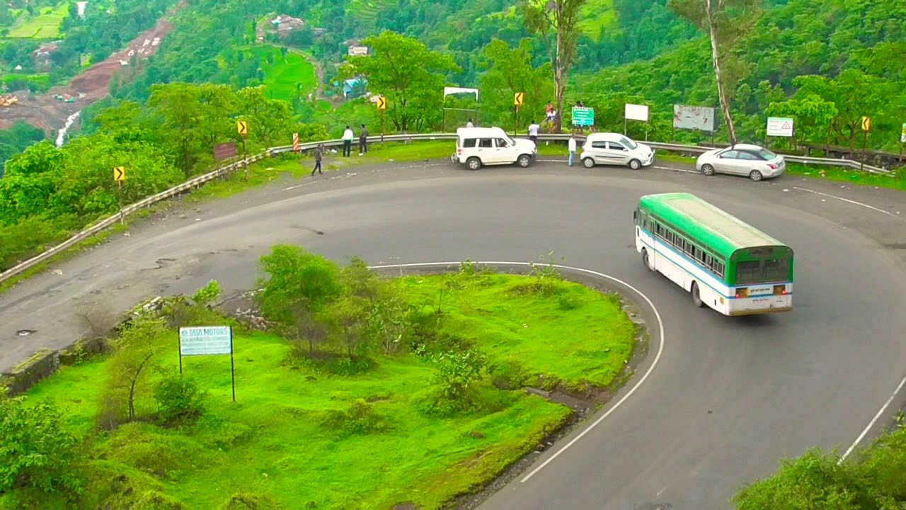 msrtc hirkani bus in Kashedi ghat कशेडी घाट mumbai goa highway - YouTube