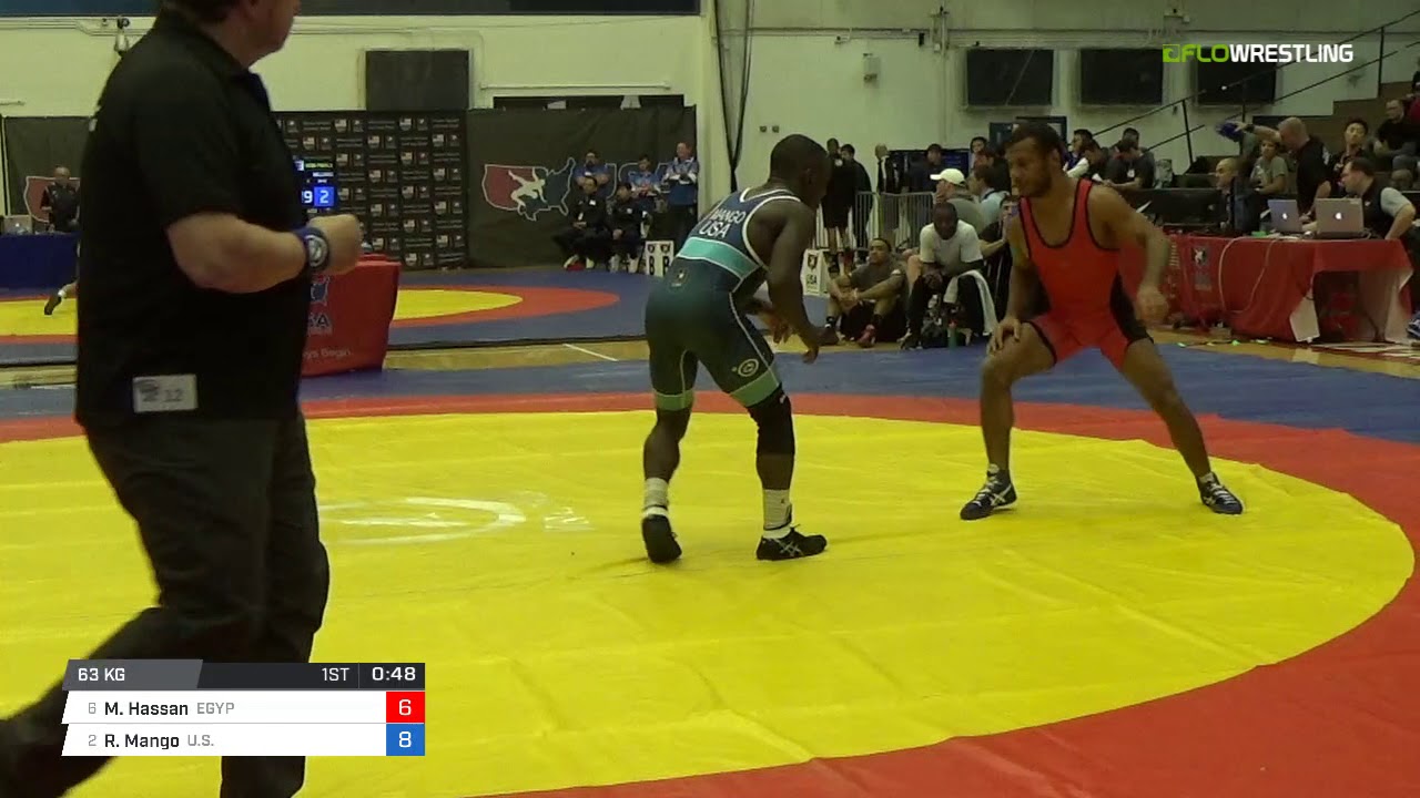 Greco-Roman 63 Semi-Finals - Mostafa Hassan (Egyp) vs. Ryan Mango (U.S ...
