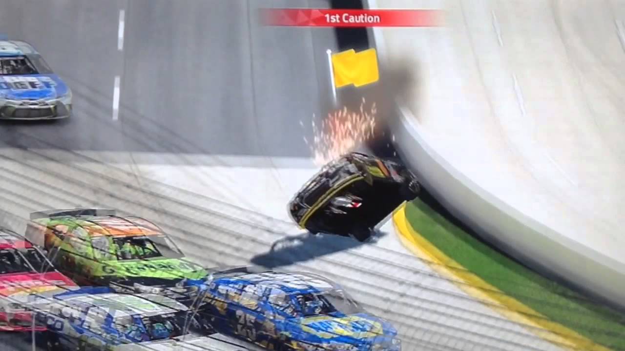 NASCAR 15 Victory Edition crash || blow over at Martinsville! - YouTube