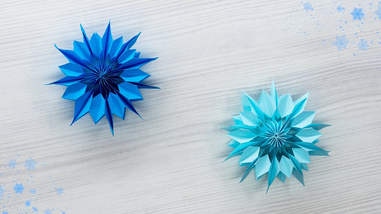 How to Make a Stunning 3D Snowflake From Sticky Notes - YouTube