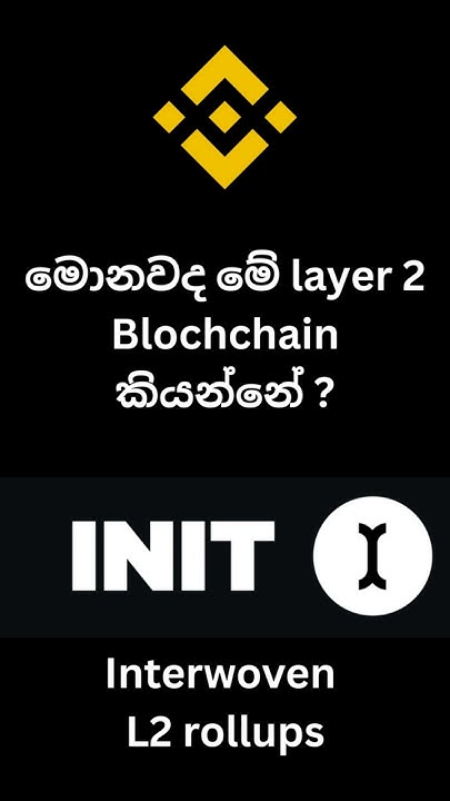 මොනවද මේ Blockchain එකේ Layer 1 , layer 2 කියන්නේ ?| Initia interwoven rollups - Binance - YouTube
