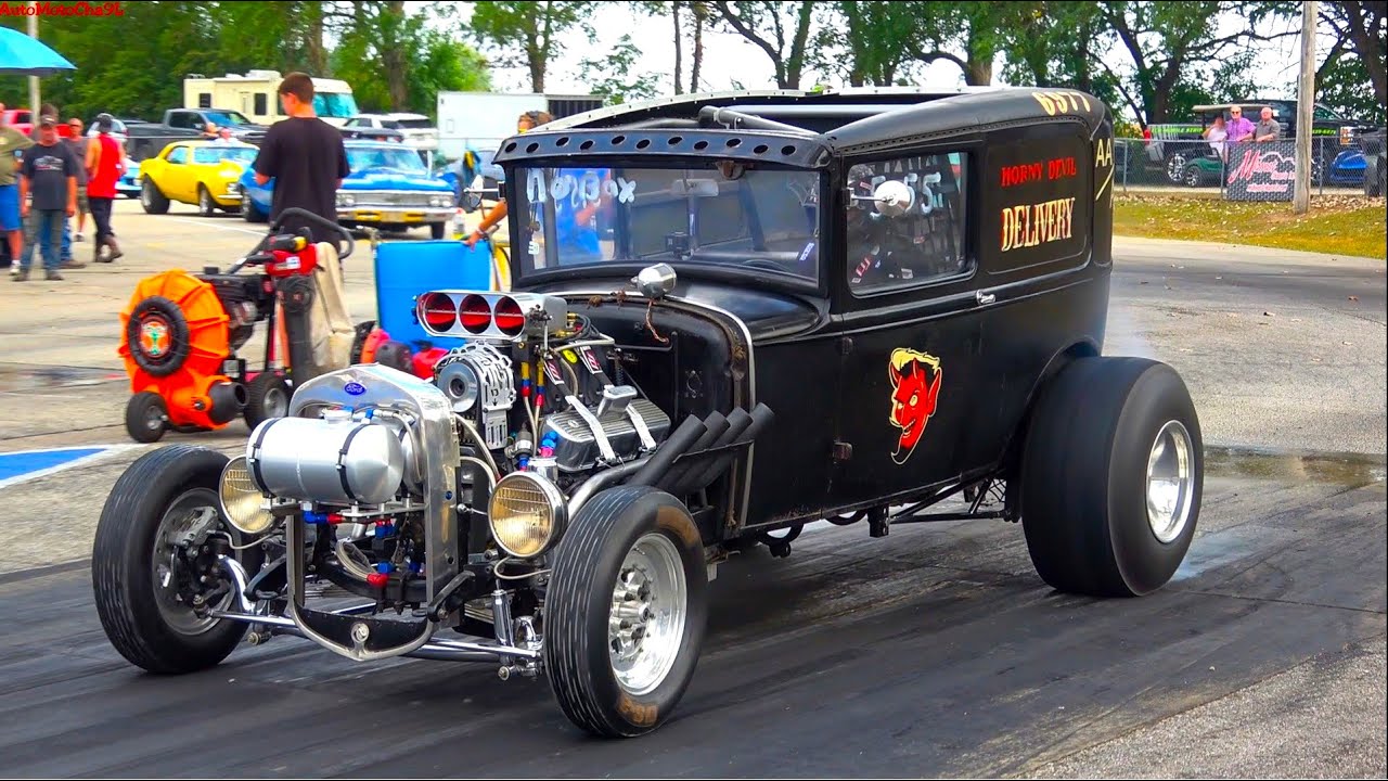Some of These Cars Can Lift Their Front Wheels - Nostalgia Drags at ...