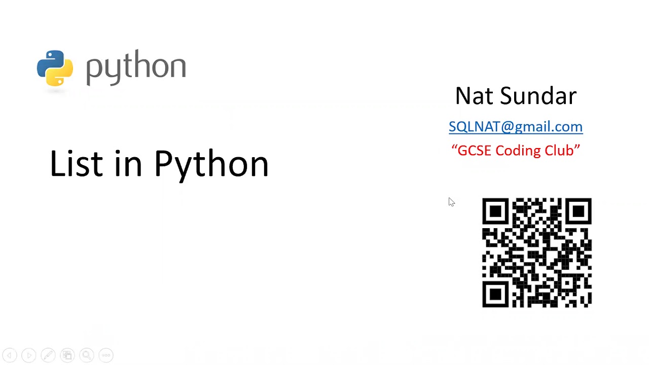 Python List for GCSE (Y9, Y10 & Y11) UK - YouTube