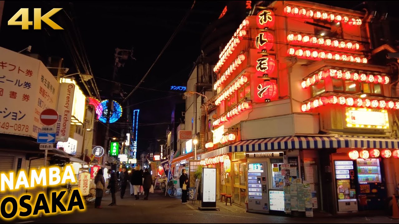 Namba nightlife in Osaka, Japan [4K] - YouTube