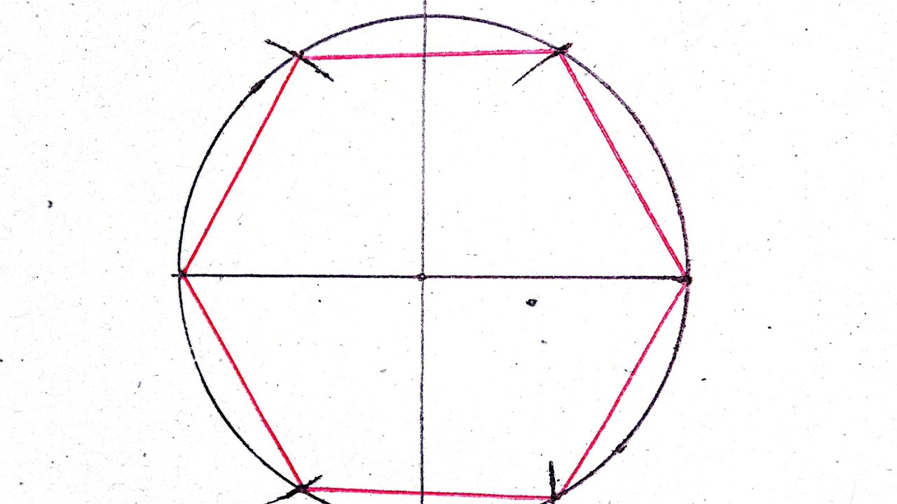 how to draw hexagon of given side length|| draw hexagon of 50mm side # ...