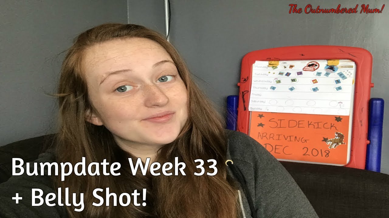 Pregnancy Bumpdate Week 33 + Bumpshot! Pregnancy Week By Week! - YouTube