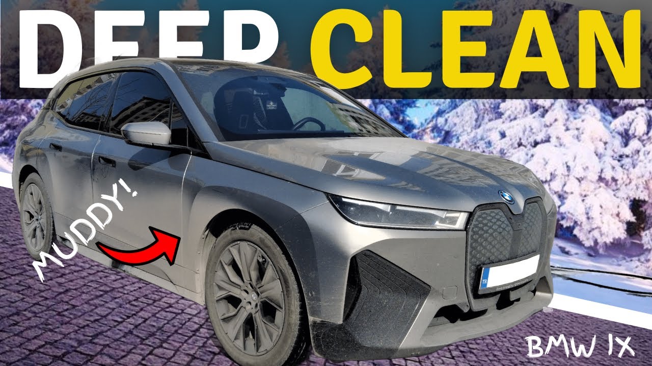 How To Deep Clean A Muddy Luxury Car | BMW IX #cardetailing #carwash # ...