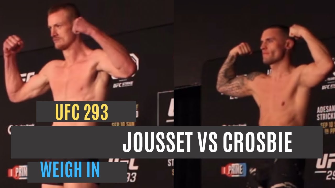 UFC weigh in | Kevin Jousset vs Kiefer Crosbie - YouTube