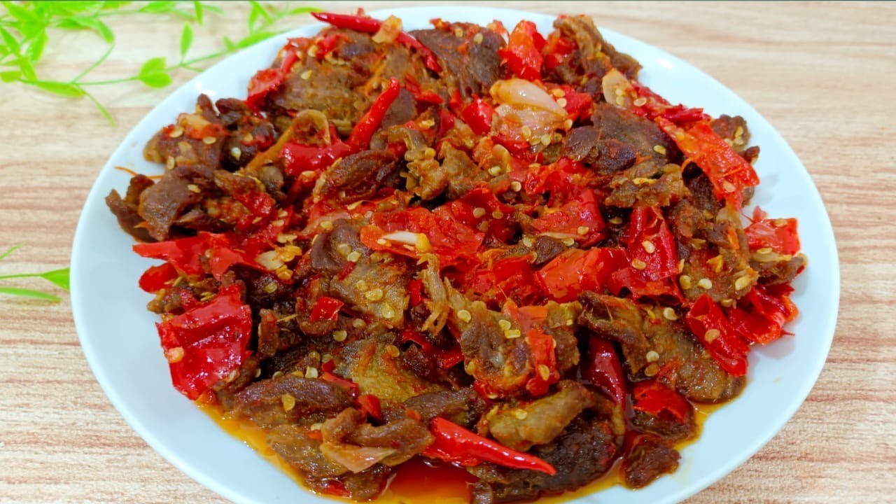RESEP DENDENG SAPI BALADO YANG ENAK DENDENG BATOKOK - YouTube