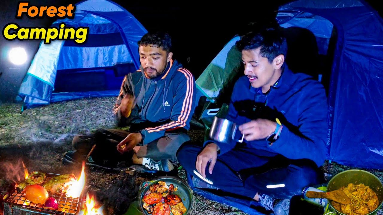 Overnight Winter Camping In Deep Forest | Camping In Uttarakhand ...
