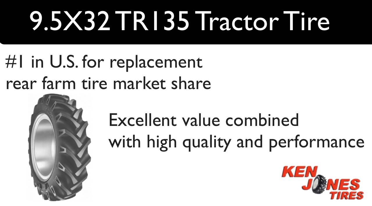 9.5X32 BKT TR135 Tractor Tires | 1-800-225-9513 | Ken Jones Tires - YouTube