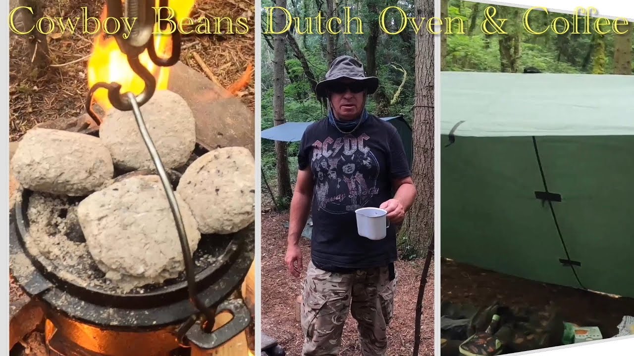 Dutch Oven Campfire Cooking Cowboy Beans & Coffee, DD Hammocks Tarp ...