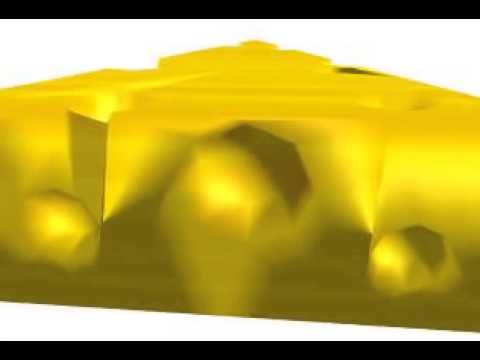 7 seconds of 3d rotating cheese - YouTube