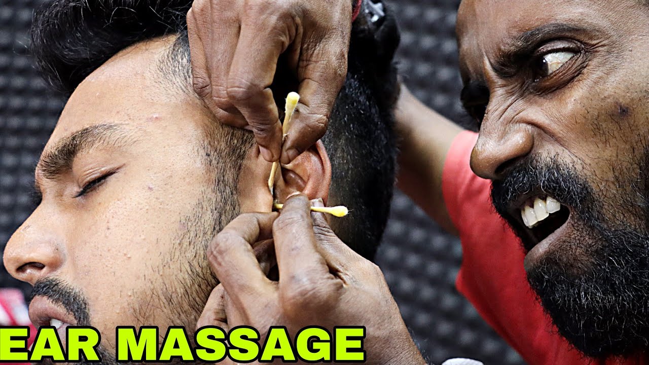 Ear Massage by Master Tapas | Forehead Tapping with Wooden Tools | Hair ...