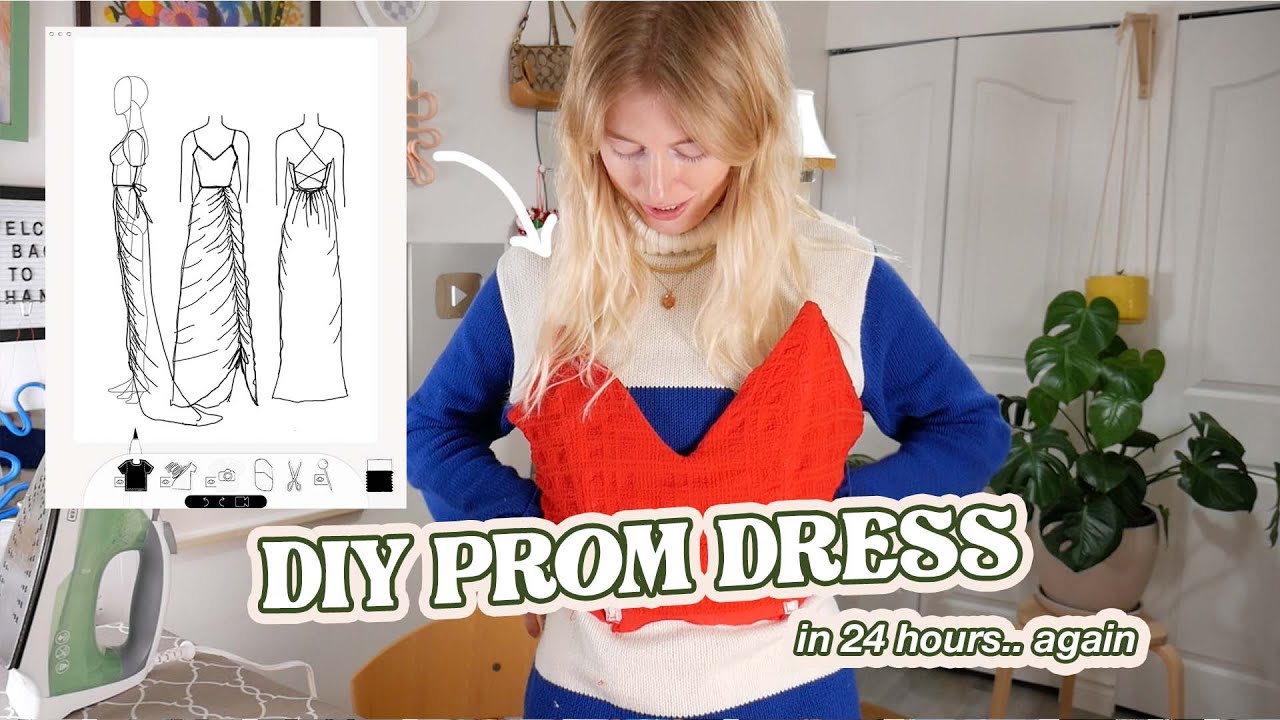 i made a prom dress in 24 hours for $10.. again! DIY evening gown part ...