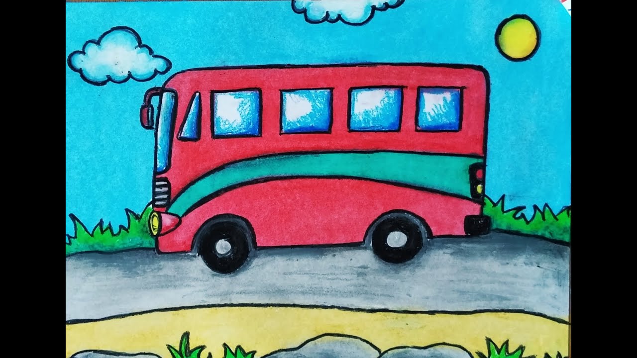 How to draw Bus - YouTube