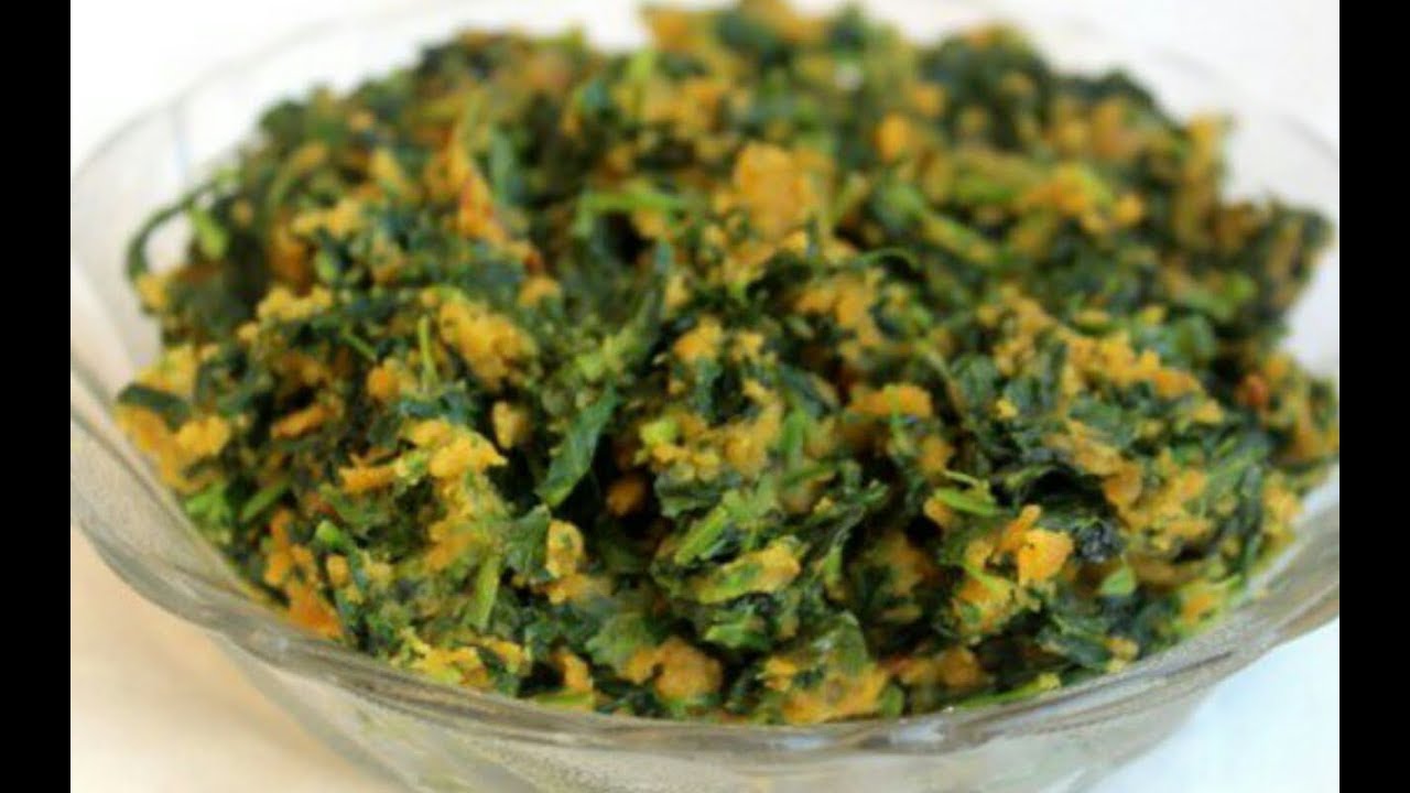 Methi cha bhaji cha zunka | मेथी च्या भाजीचा झुनका - YouTube