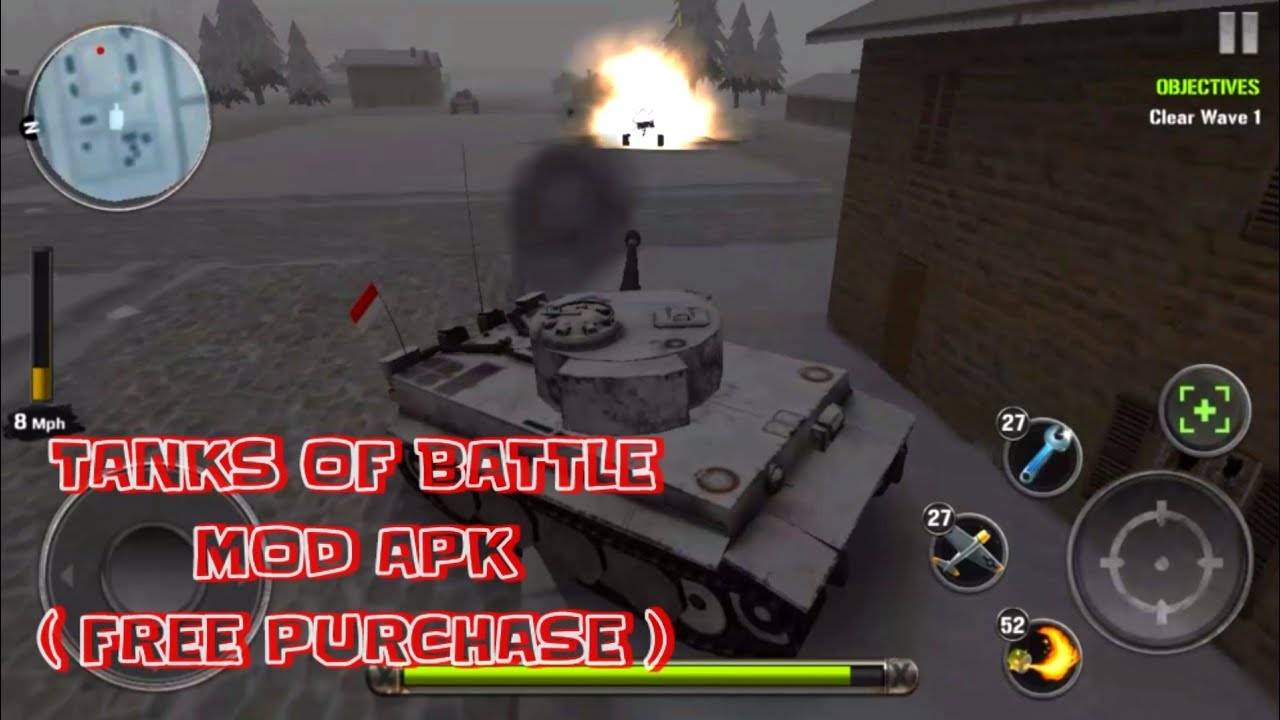 GAME OFFLINE TANK - TANK OF BATTLE MOD APK ( FREE PURCHASE ) - YouTube