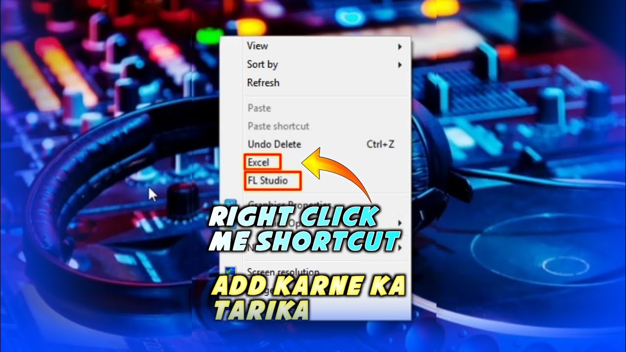 Right Click Me Shortcut Kaise Add Kare | Make Your Own Shortcut Trick ...