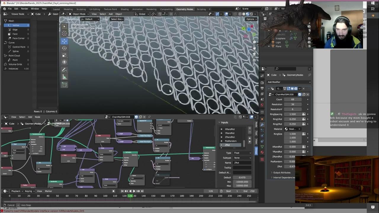 Blender Chainmail nodes simulating! day 2? - YouTube