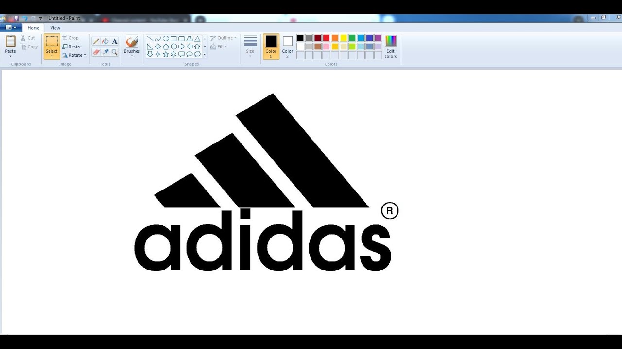 ADIDAS LOGO | How to Draw Adidas Logo in MS Paint | Kese Banaye Adidas ...