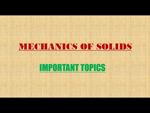 Mechanics of Solids Important Short Questions - YouTube