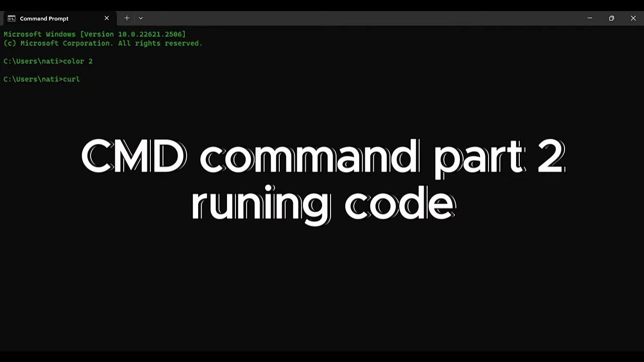 CMD command part 2 - YouTube