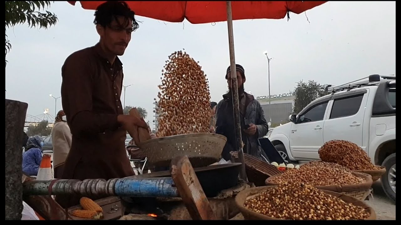 Pakistani popcorn different ways | sweet corn | popcorn cooked in salt ...