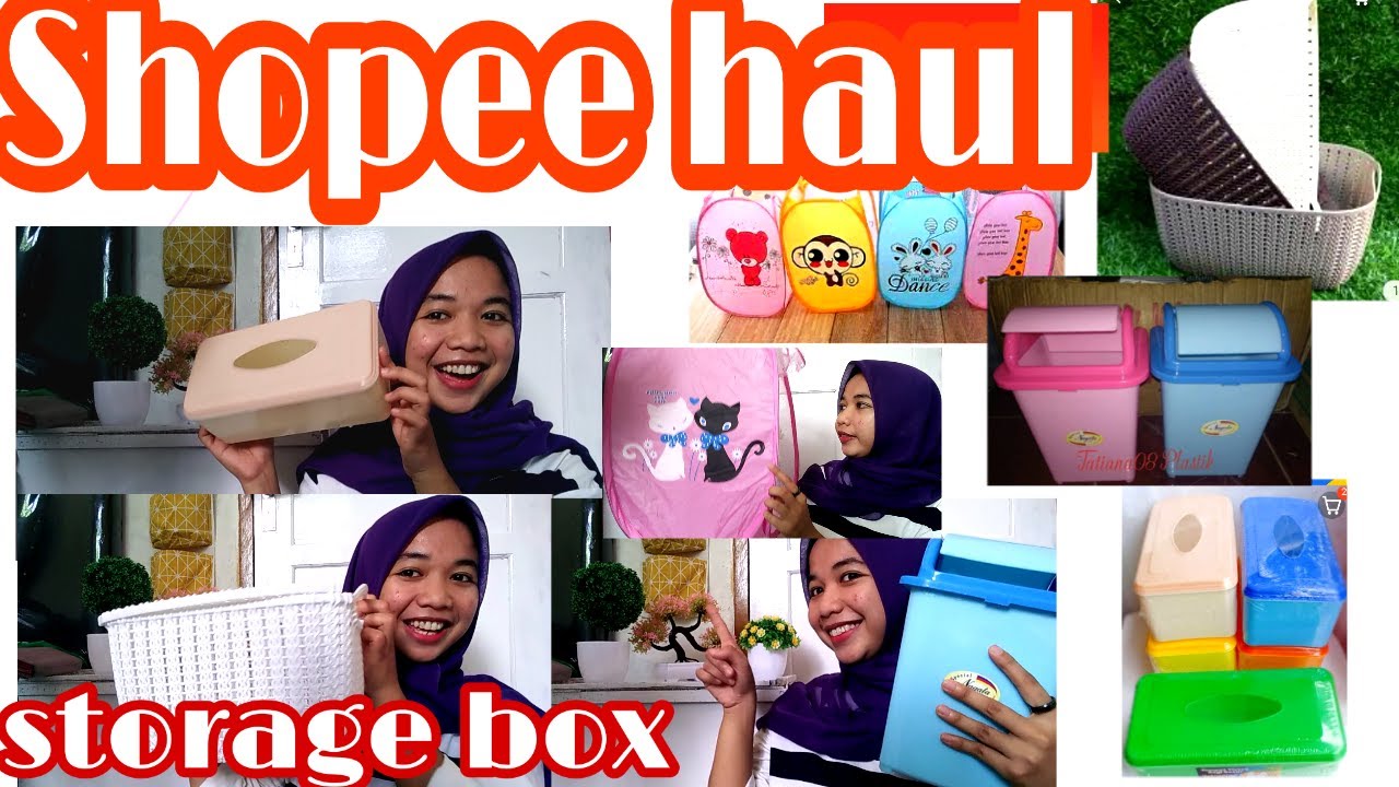 SHOPEE HAUL STORAGE BOX | Review + Harga - YouTube
