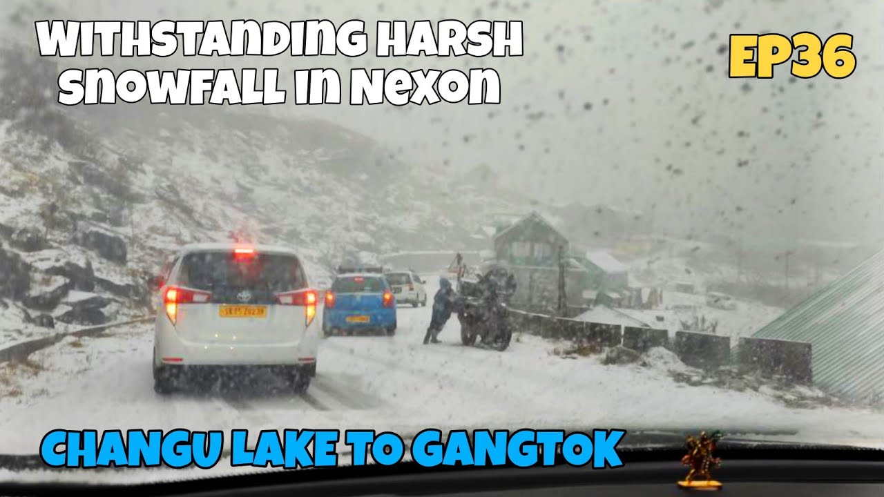 Road update of changu lake in heavy snowfall | Heavy snowfall in changu ...