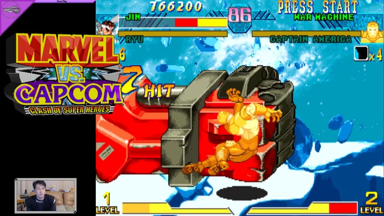 (ARC) Marvel vs Capcom - 09 - Jin Saotome - Ryu - Lv Expert - YouTube