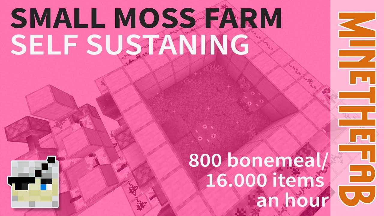 Simple Moss Farm - 800+ Bonemeal/16.000+ items an hour: TUTORIAL 1.17+1 ...