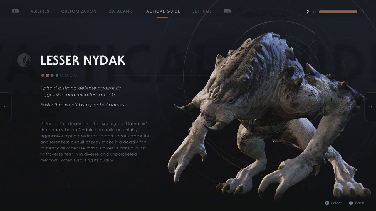 Star Wars Jedi: Fallen Order - Chapter 5 Dathomir: Scan Lesser Nydak ...